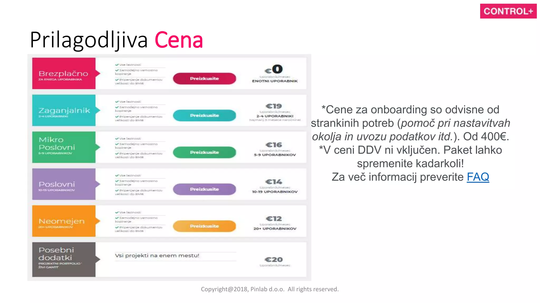 Predstavitev Control+ new intelligent management tool with live Gantt ...