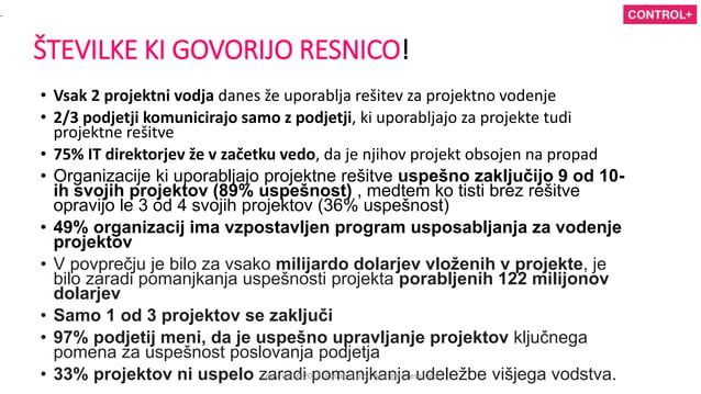 Predstavitev Control+ new intelligent management tool with live Gantt ...