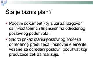 Preduzetnistvo biznis plan | PPT