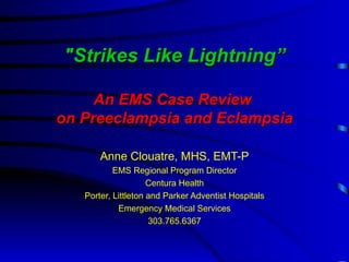 Preeclampsia And Eclampsia: An EMS Case Review | PPT