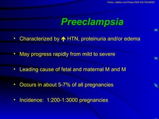 Preeclampsia And Eclampsia: An EMS Case Review | PPT
