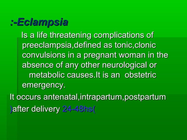 Preeclampsia & eclampsia | PPT