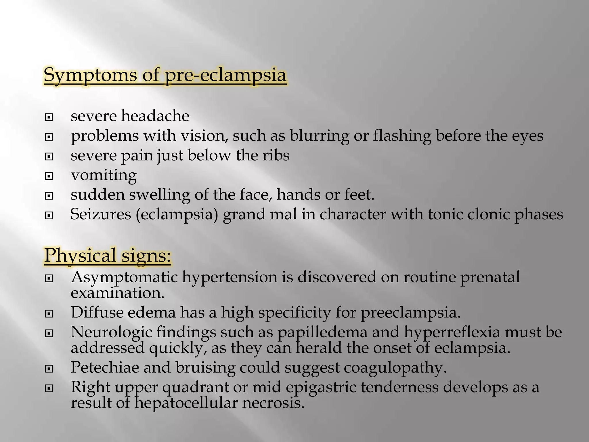 Pre eclampsia & eclampsia | PPTX