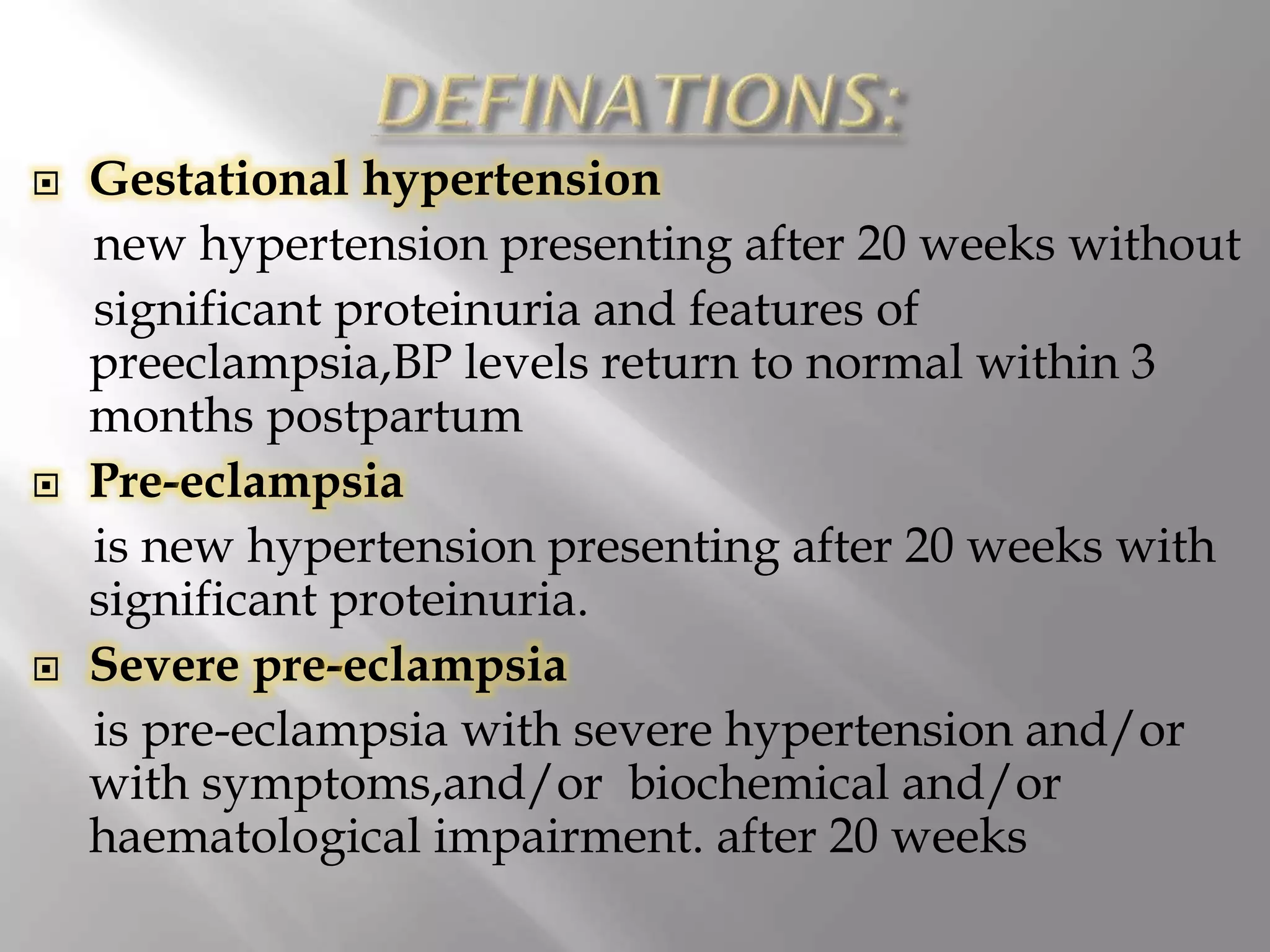 Pre eclampsia & eclampsia | PPTX