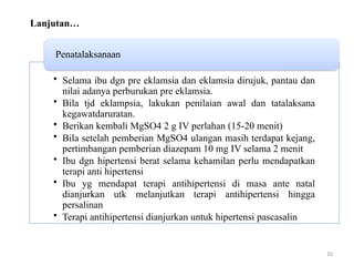 Konsep dan Penatalaksaan Pre eklamsia dan Eklamsia | PPTX