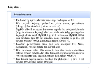 Konsep dan Penatalaksaan Pre eklamsia dan Eklamsia | PPTX