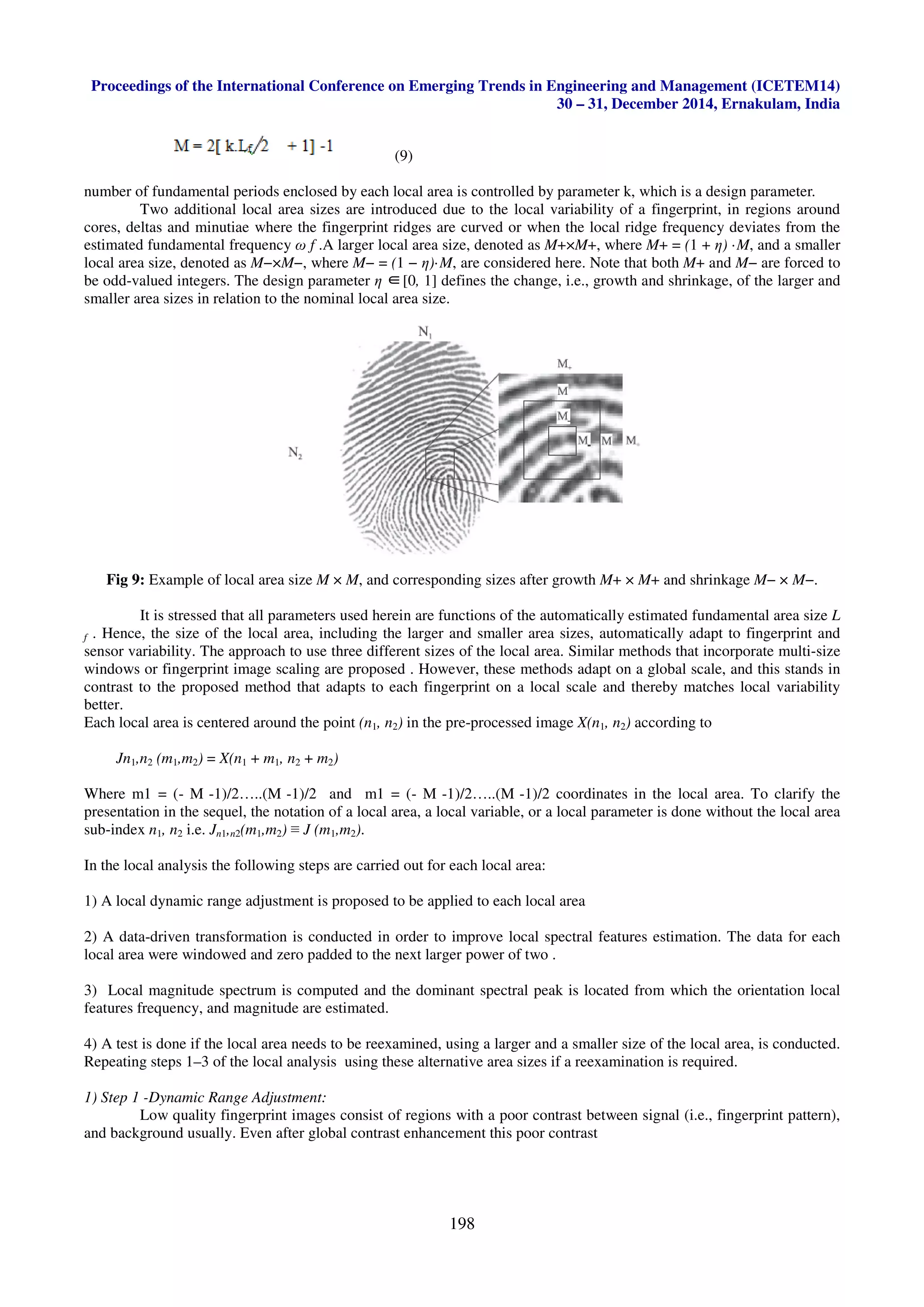 Pre emphasis on data for an adaptive fingerprint image enhancement | PDF