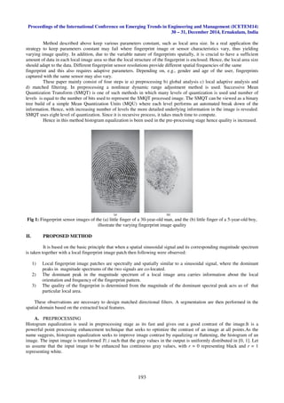 Pre emphasis on data for an adaptive fingerprint image enhancement | PDF