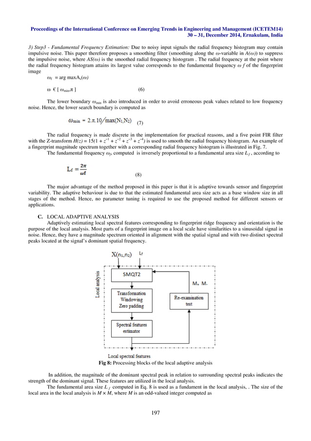 Pre emphasis on data for an adaptive fingerprint image enhancement | PDF