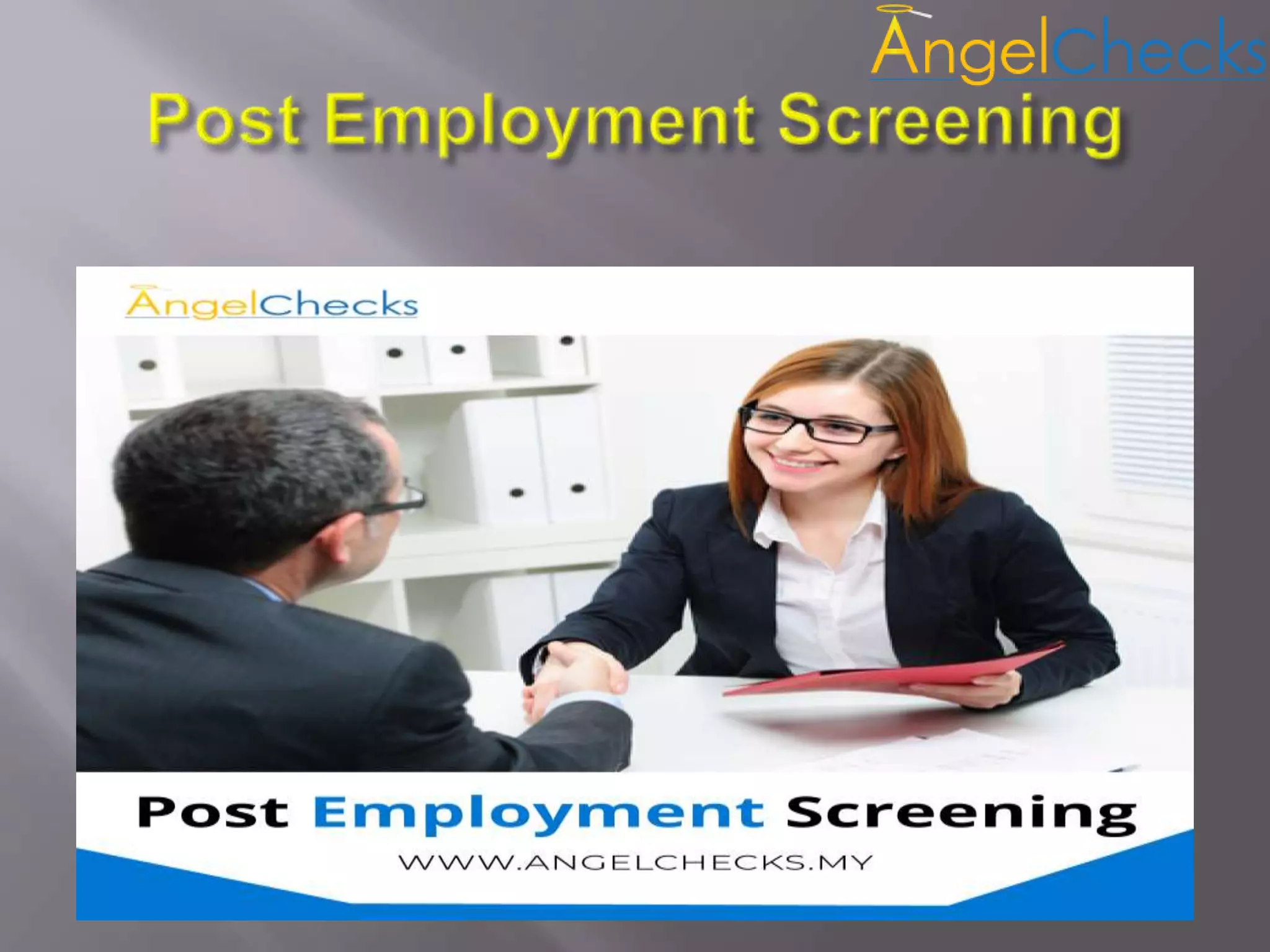 Pre employment screening | PPT
