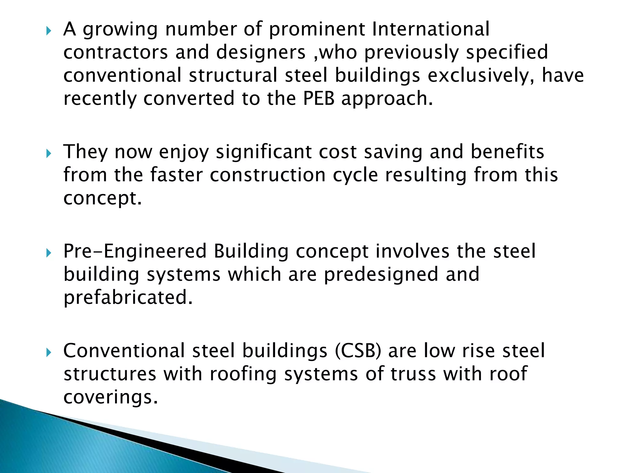 Pre engineered buildings vs conventional steel buildings | PPTX