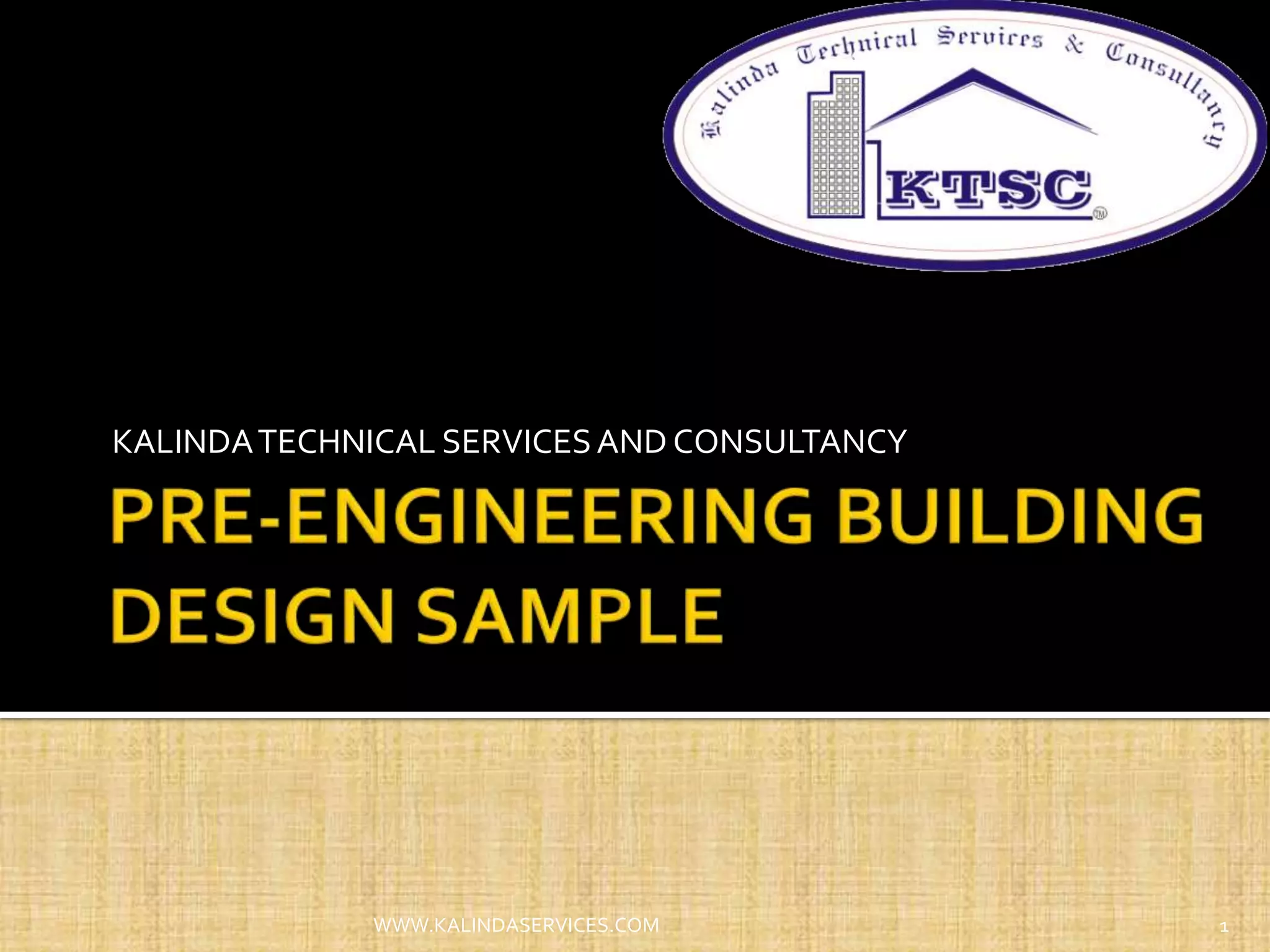 Pre engineering building design sample | PPSX