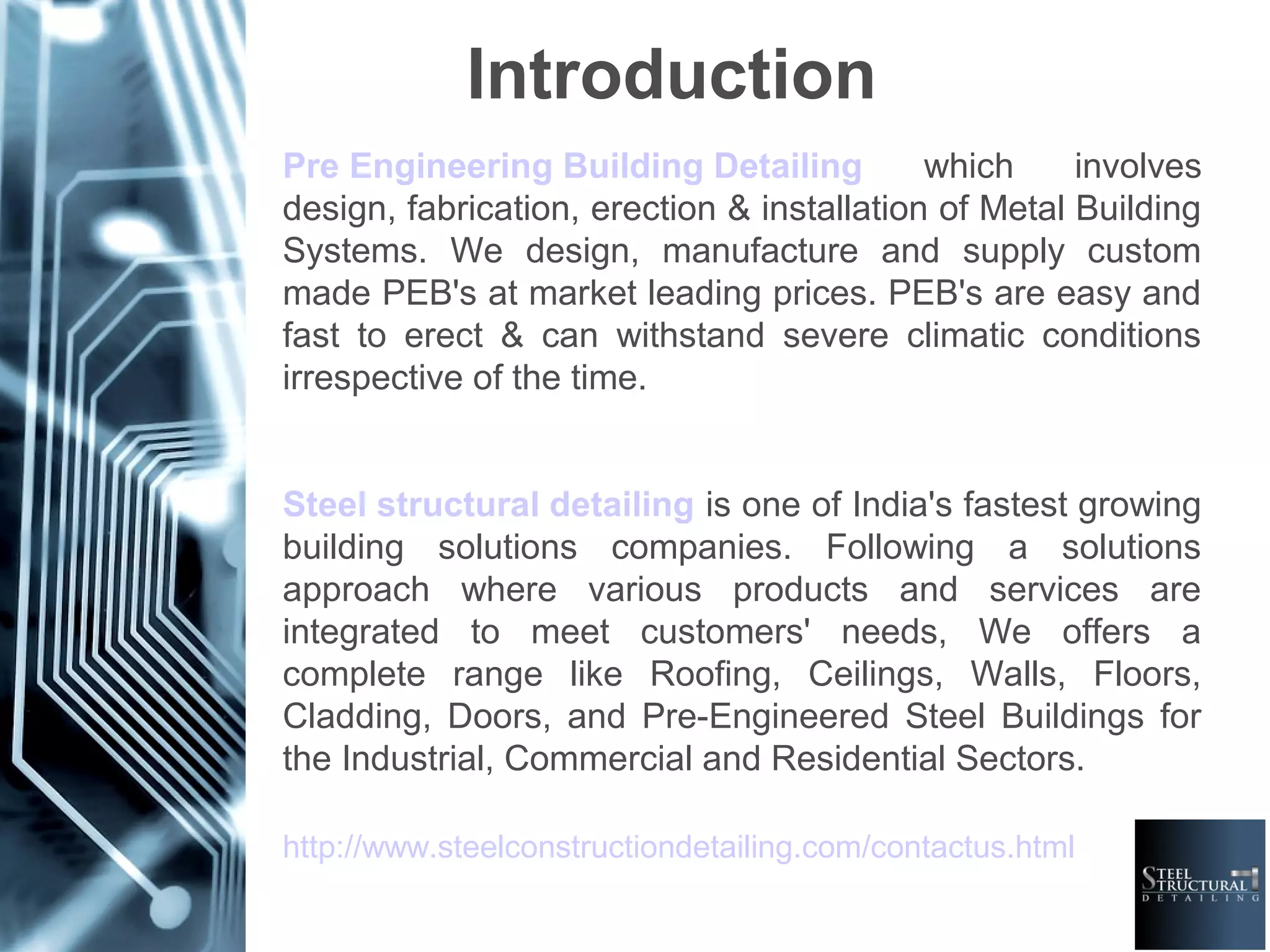 Pre engineering building detailing steel construction detailing | PPT