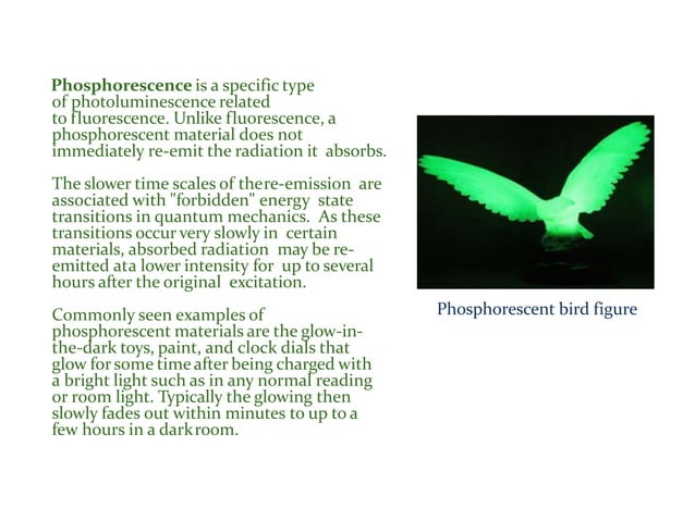 Fluorescence , Phosphorescence and photoluminescence | PPTX