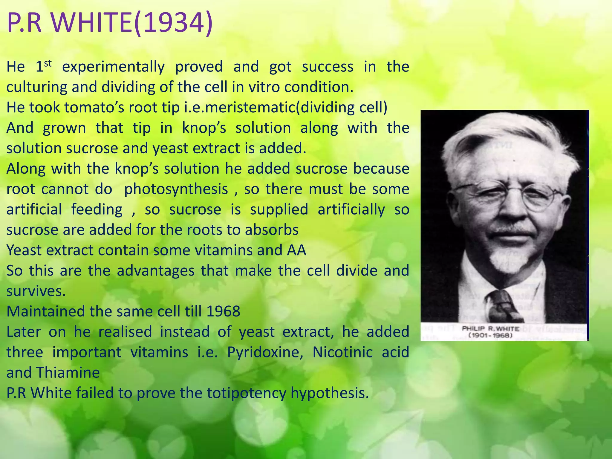 History Of Plant Tissue Culture | PPTX