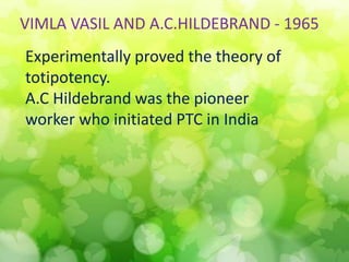History Of Plant Tissue Culture | PPTX