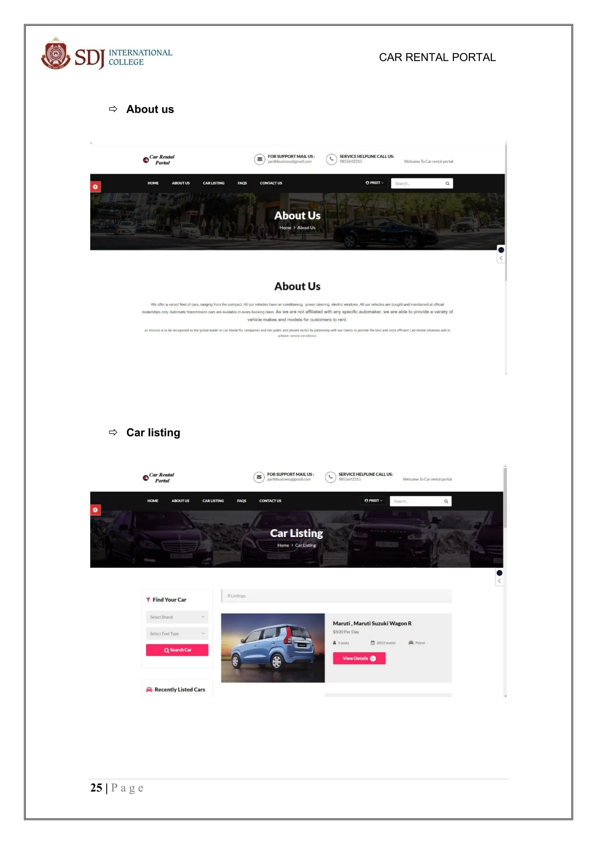 bca project for application and final project | PDF