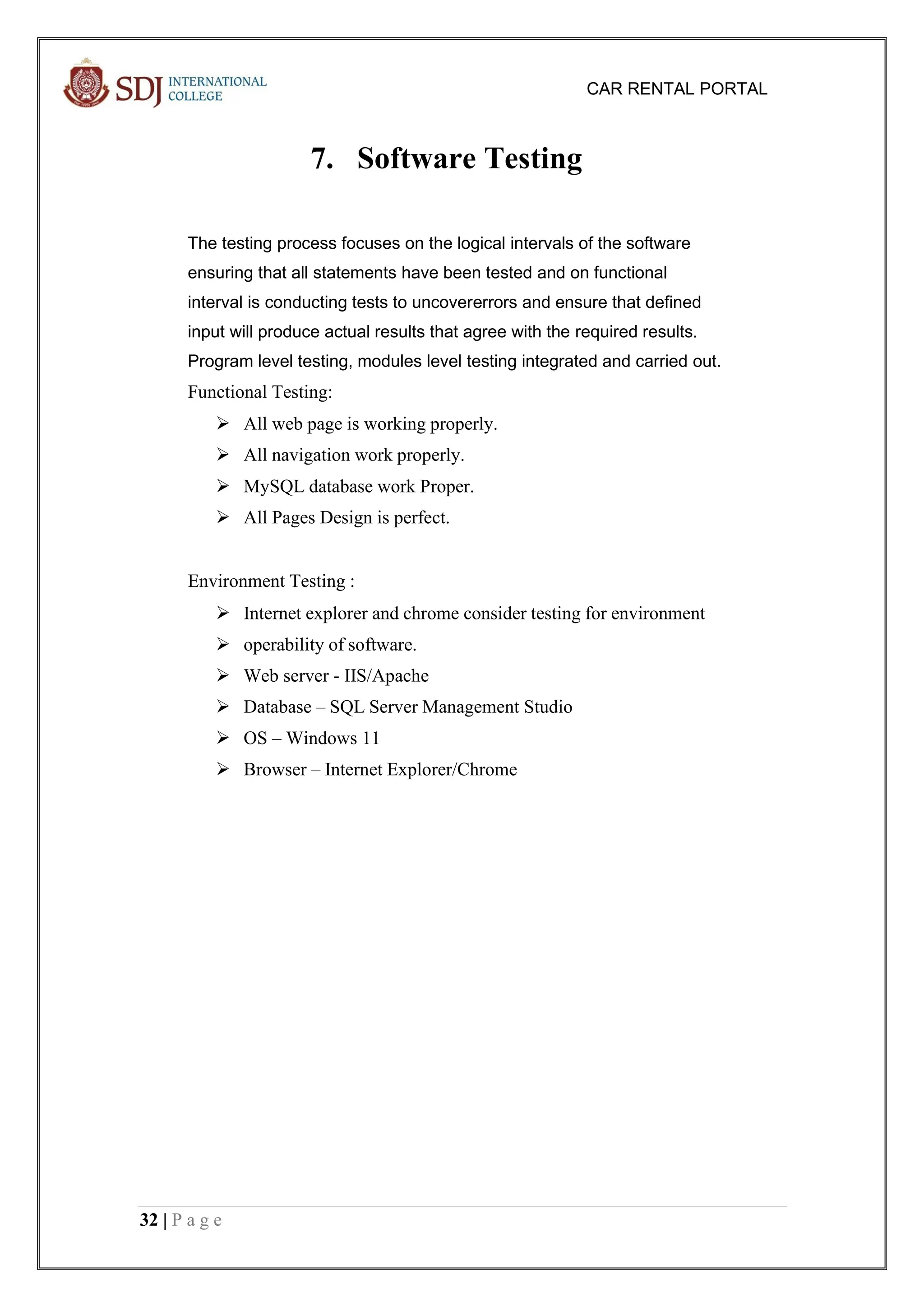 bca project for application and final project | PDF