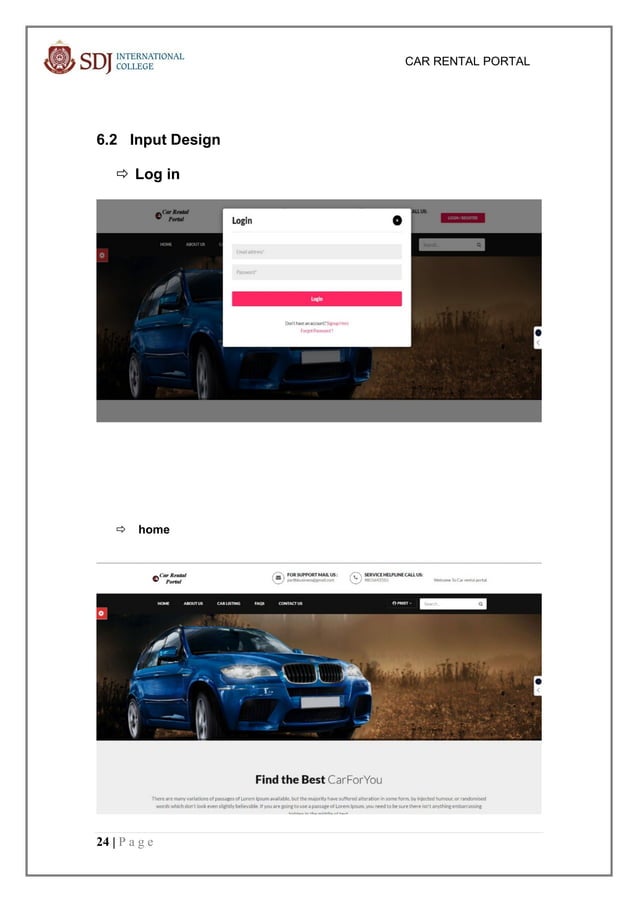 bca project for application and final project | PDF