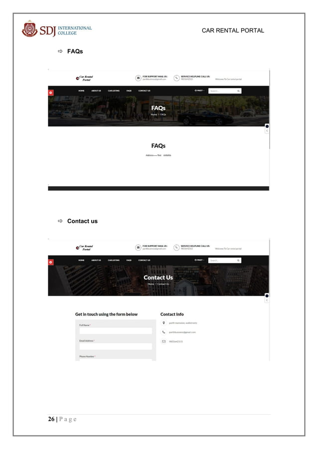 bca project for application and final project | PDF