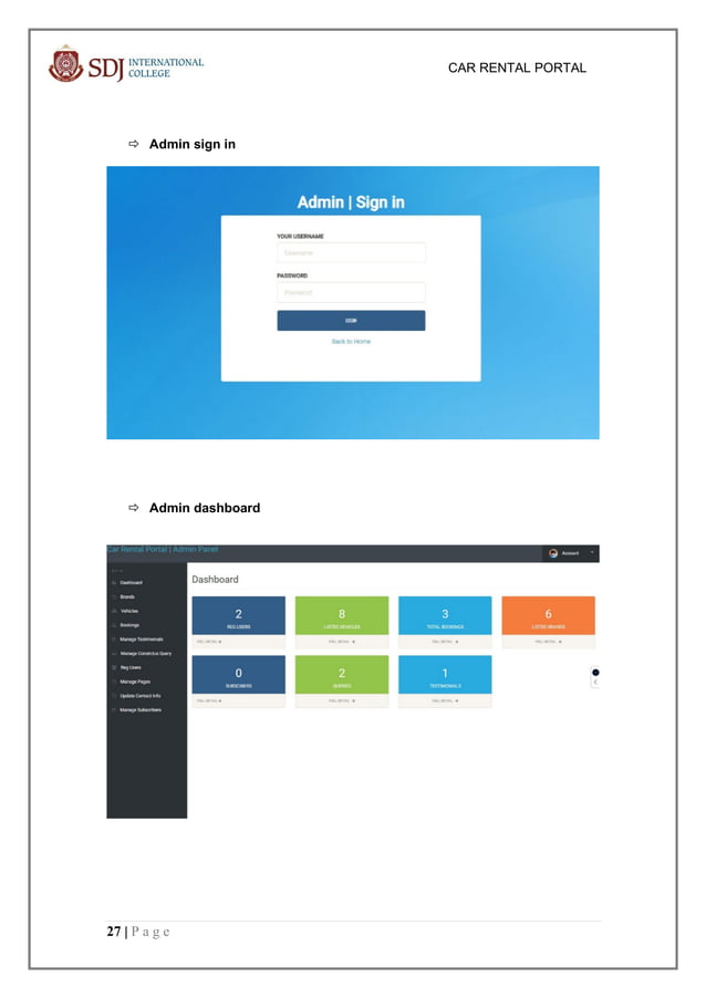 bca project for application and final project | PDF