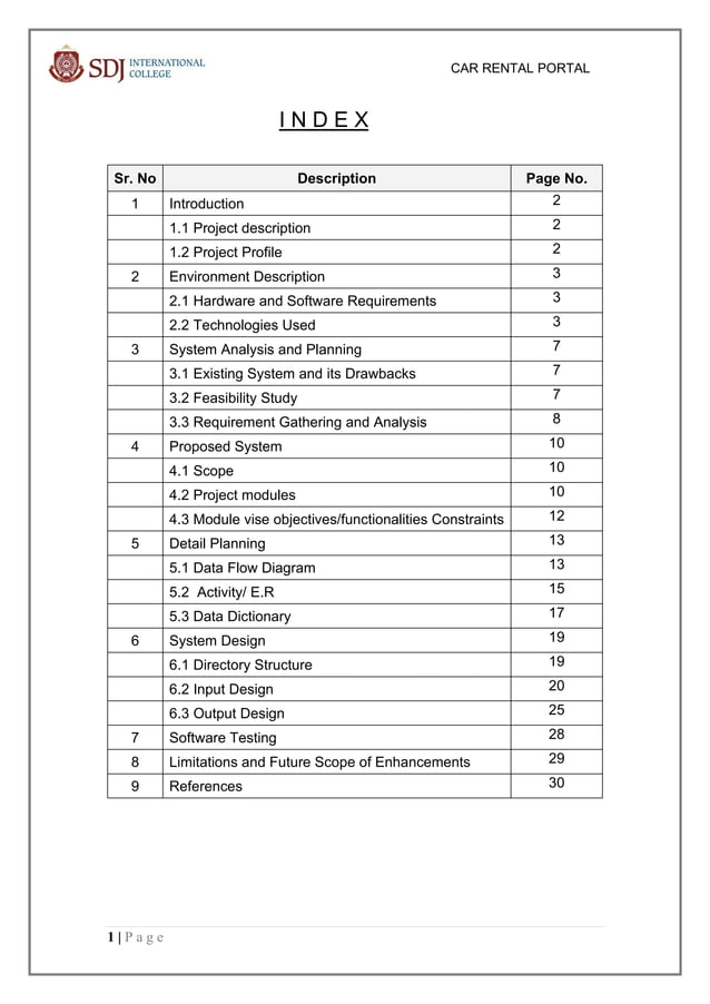 bca project for application and final project | PDF
