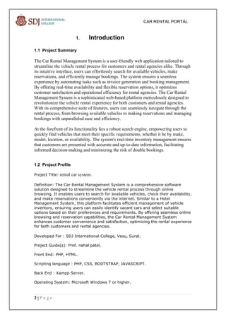 bca project for application and final project | PDF