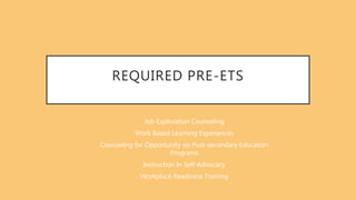 Pre ETS ppt | PPTX