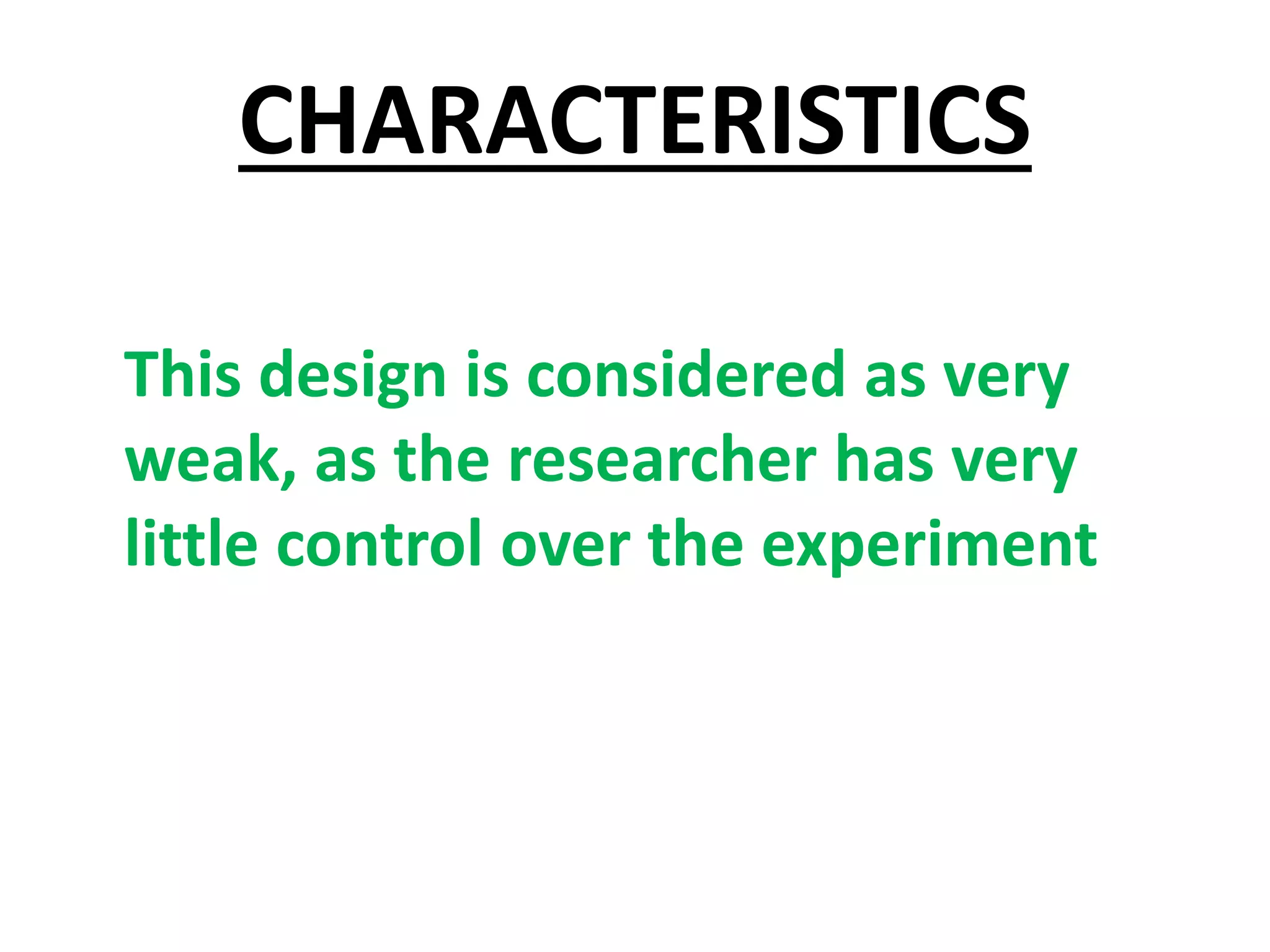 PRE EXPERIMENTAL DESIGN | PPTX PRE EXPERIMENTAL DESIGN | PPTX