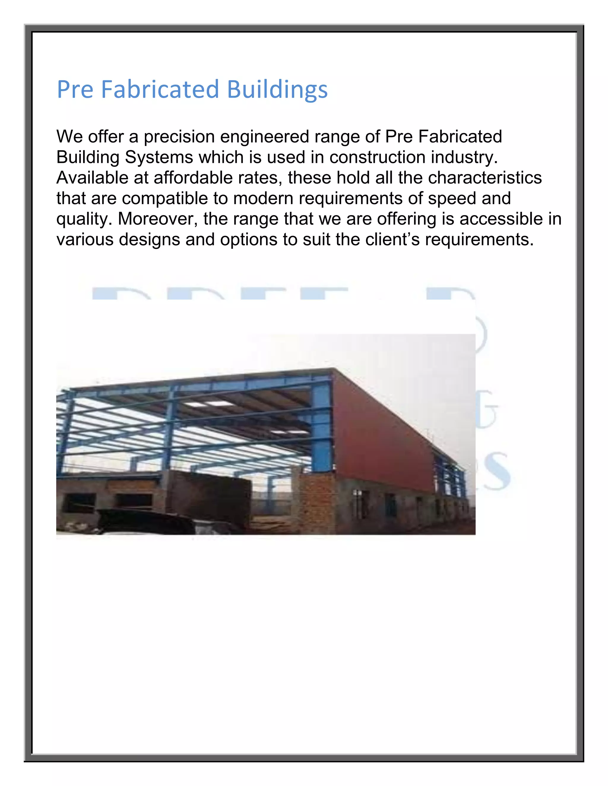 Prefab company profile nw | PDF