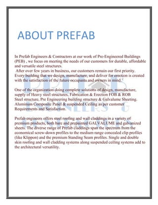 Prefab company profile nw | PDF