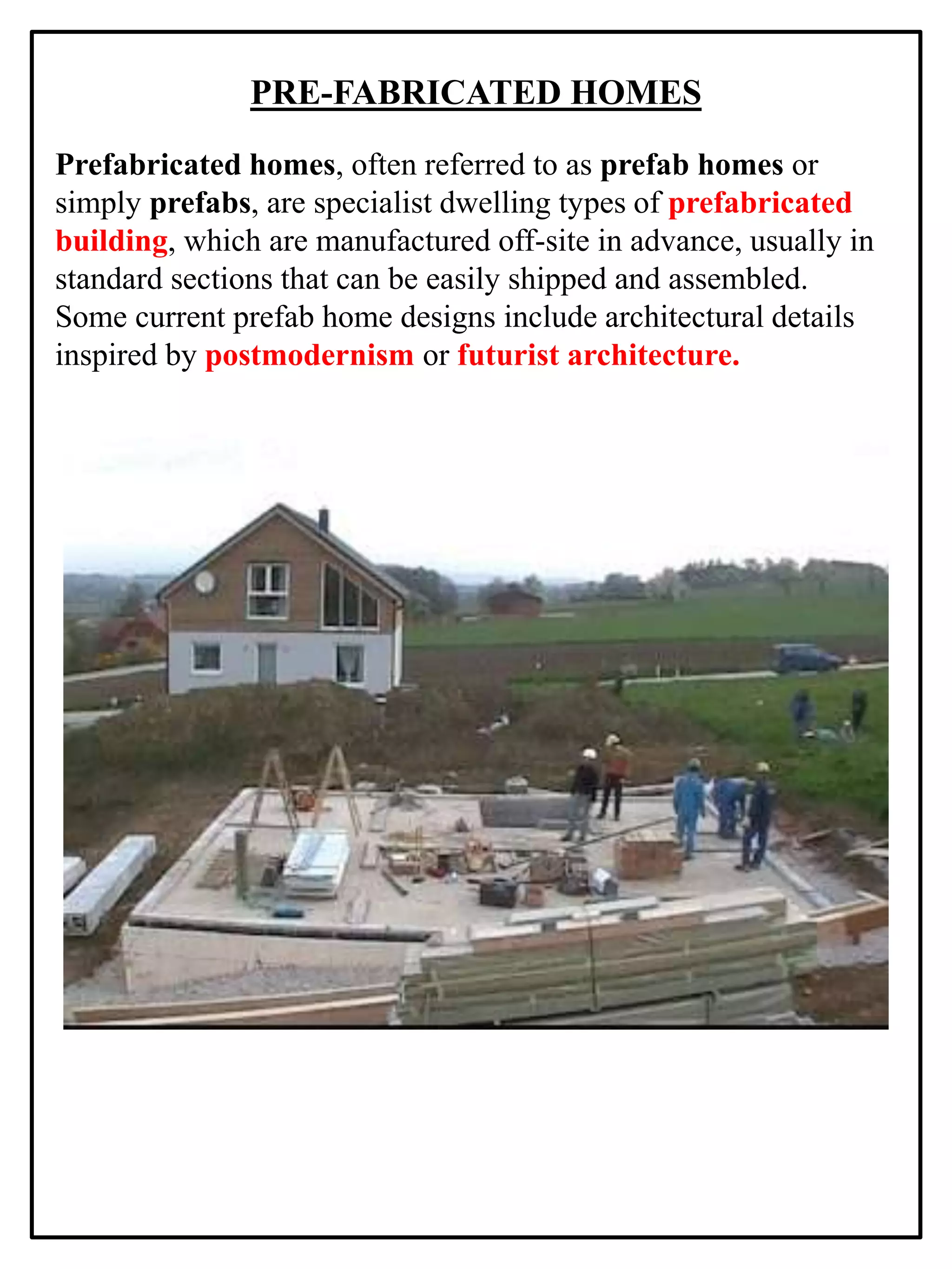 Prefabrication - building construction | PPTX