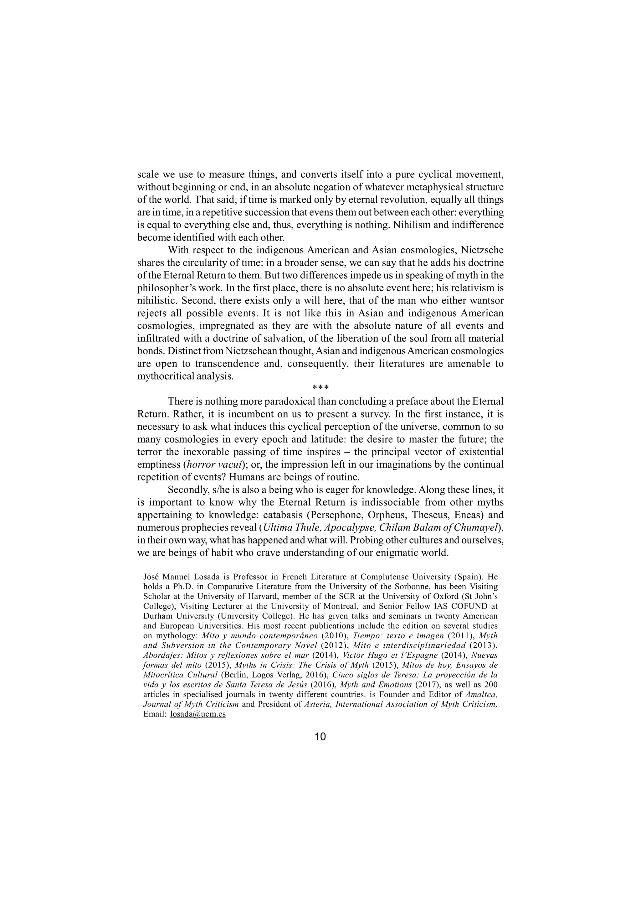 Preface : The Myth of the Eternal Return | PDF