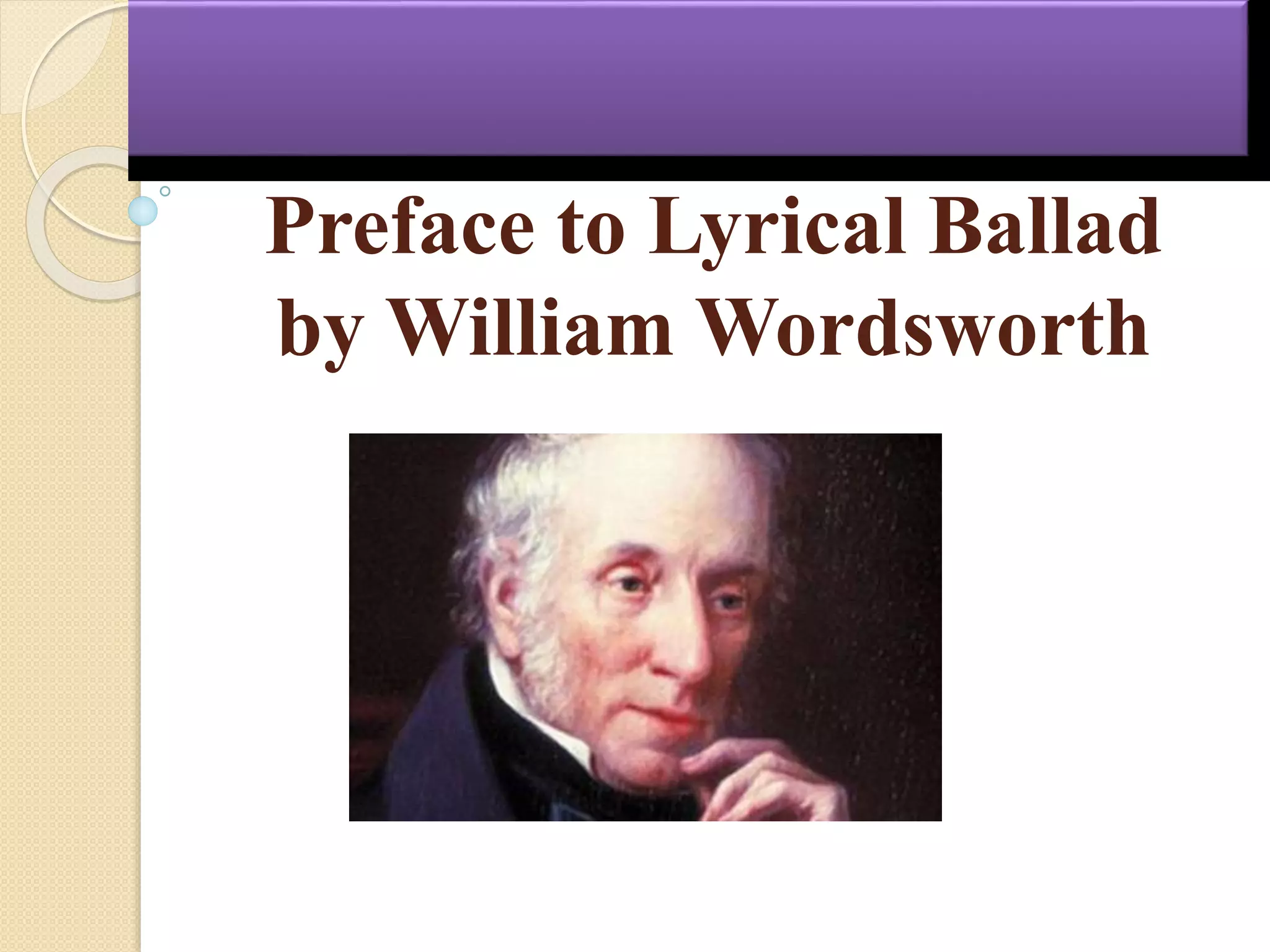 Preface to Lyrical Ballads | PPTX