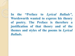 Preface to Lyrical Ballads | PPTX