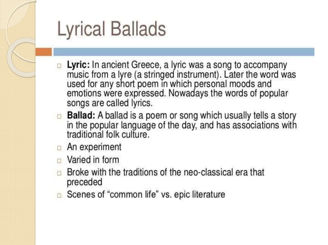 Preface to Lyrical Ballads | PPTX | Poetry | Books and Literature