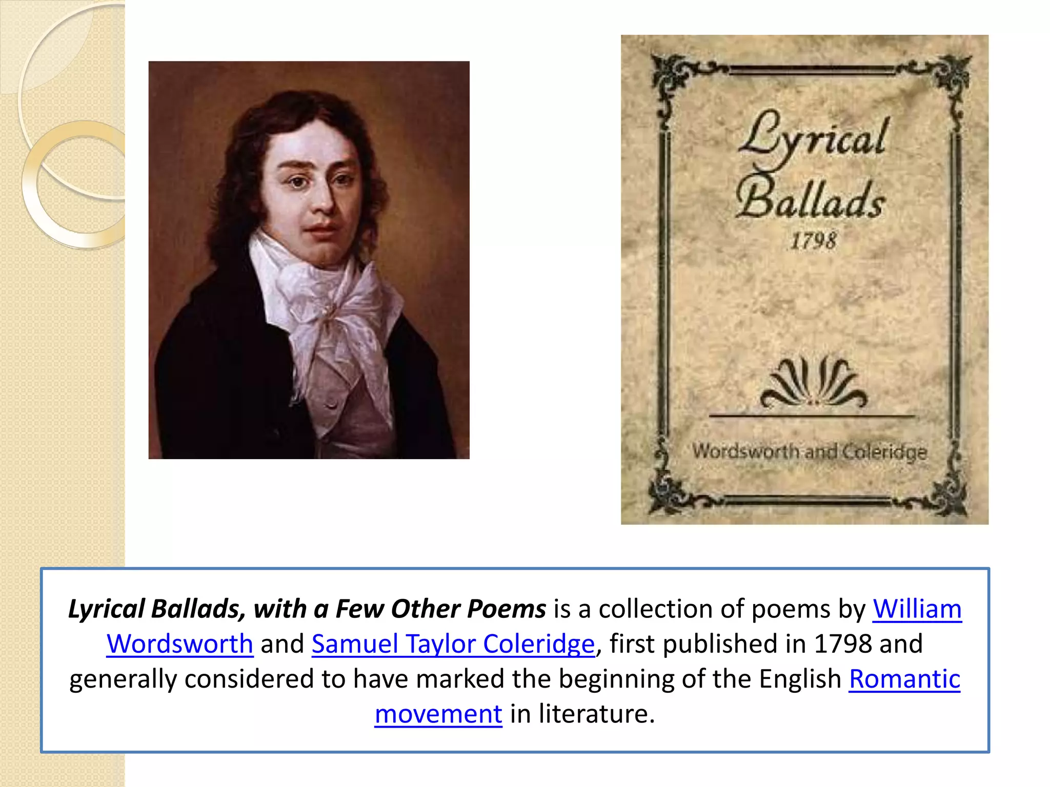 Preface to lyrical ballads | PPTX