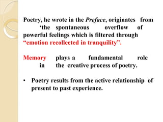 Preface to lyrical ballads | PPTX