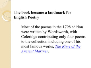 Preface to lyrical ballads | PPTX | Poetry | Books and Literature