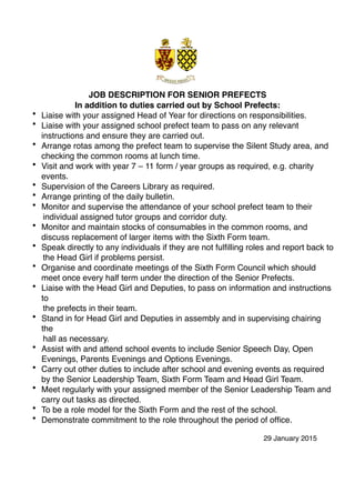 Prefect job-descriptions | PDF