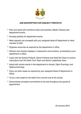 Prefect job-descriptions | PDF