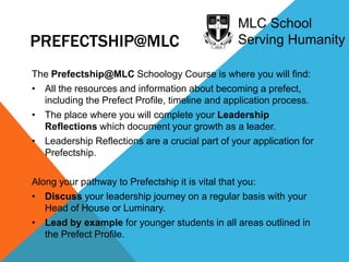 Prefectship presentation 2014 | PPT
