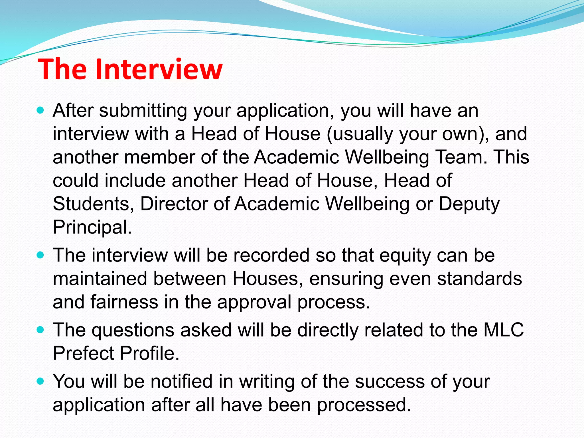 Prefectship presentation march 2013 | PPTX