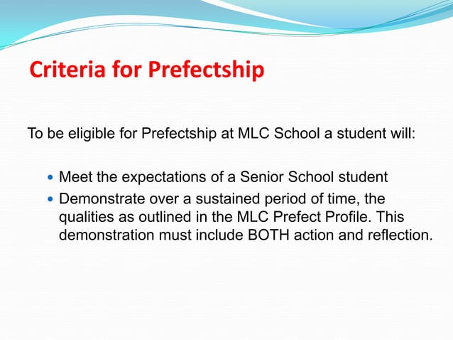 Prefectship presentation march 2013 | PPTX