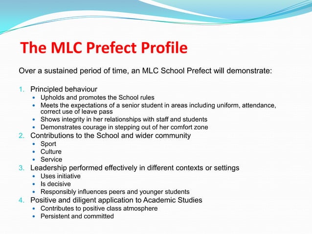 Prefectship presentation march 2013 | PPTX