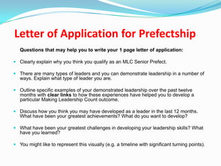 Prefectship presentation march 2013 | PPTX