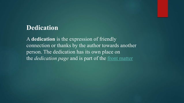 Prefatory material of a Book Writing | PPT