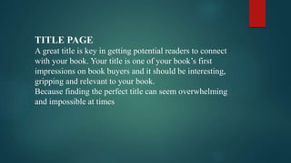 Prefatory material of a Book Writing | PPT
