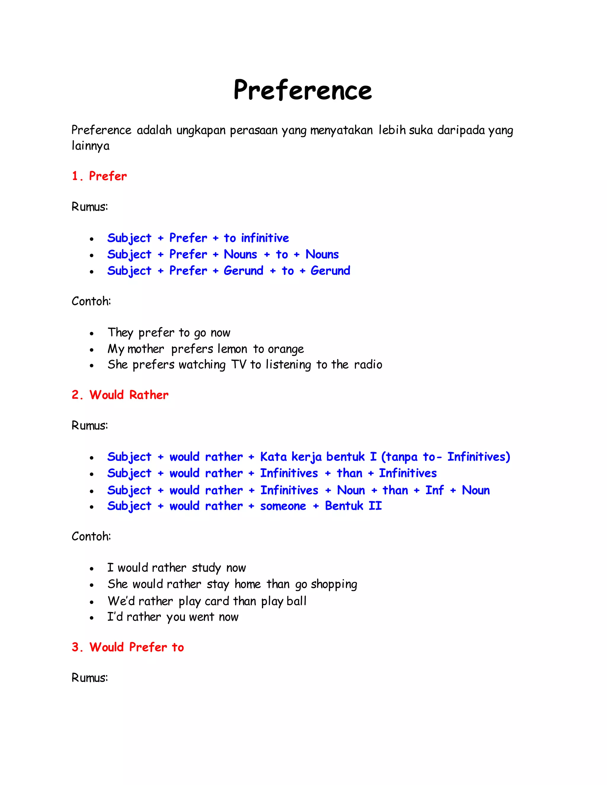 Preference | DOCX