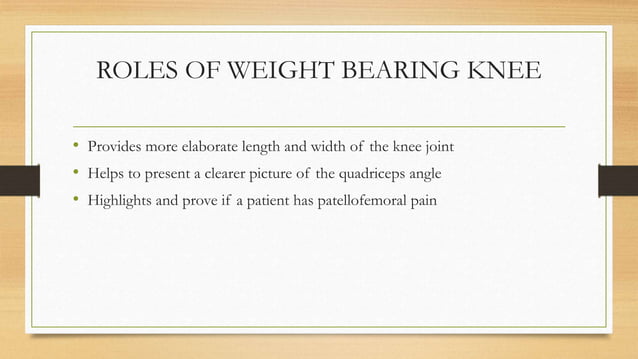 PREFERENCE OF WEIGHT BEARING OVER NON WEIGHT BEARING RADIOGRAPHIC ...